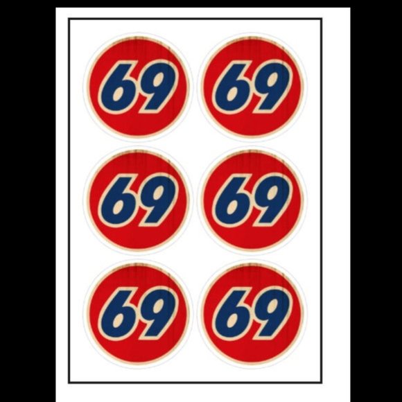 Design | 69 69 Hot Rod Laminated Vinyl Stickers 1525 | Poshmark